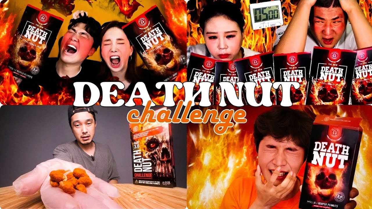 Mukbangers Take on DEATH NUT Challenge: BEFORE & AFTER Reactions! 🌶️ ...