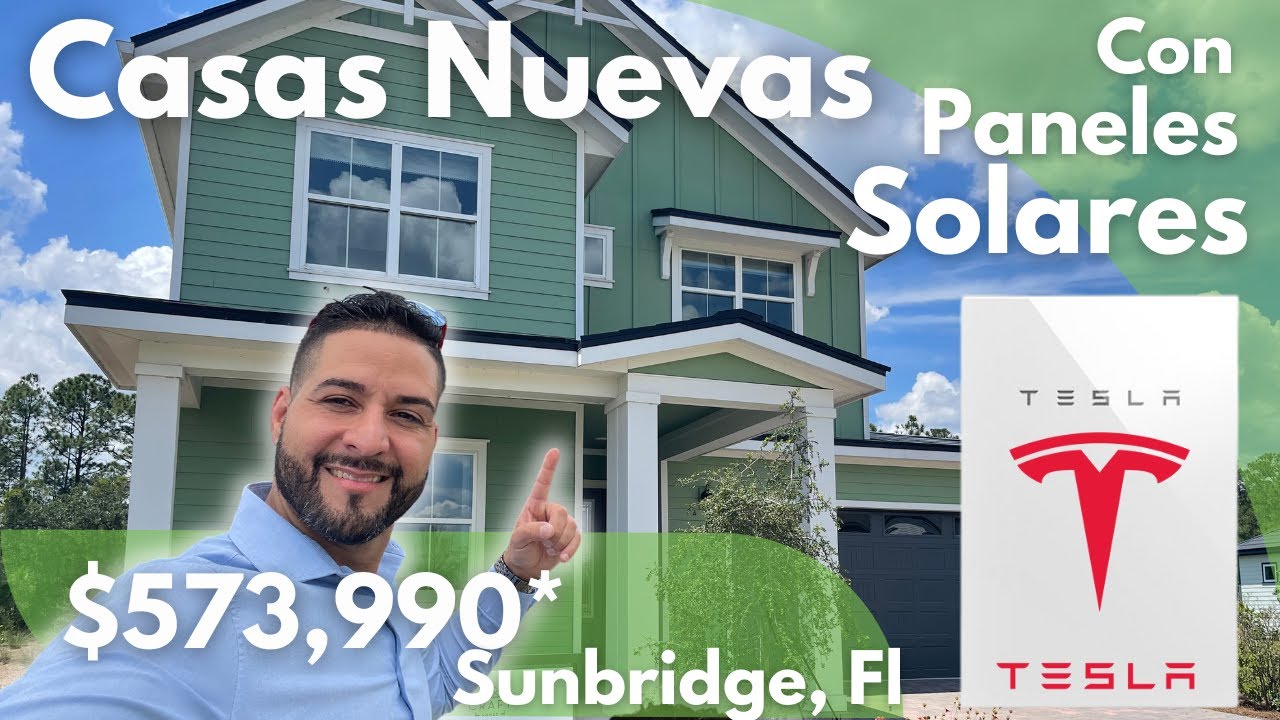 Casa Nueva con paneles Solares TESLA - Sunbridge, Florida,. - YouTube