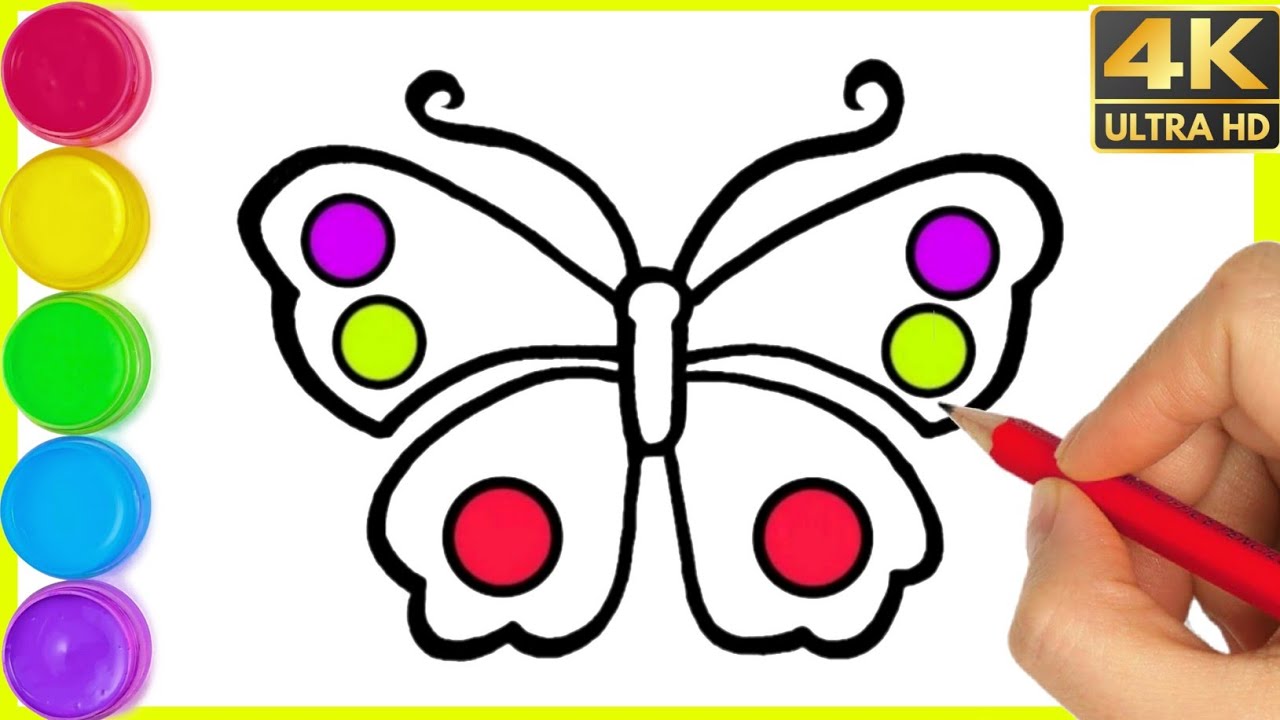 Butterfly Drawing | How to draw butterfly.Easy butterfly drawing step ...