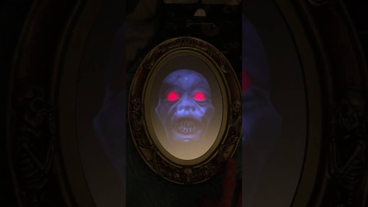 Motion Activated Haunted Ghoul Ghost Halloween Mirror - YouTube