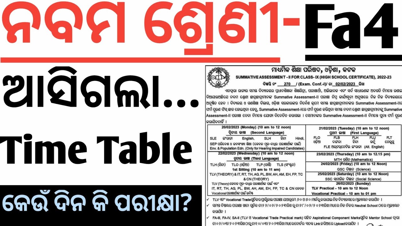 9th Class Fa4 Exam Time Table 2023 Claas 9 Fa4 Exam Paper Question 9th-class-fa4-exam-time-table-2023-claas-9-fa4-exam-paper-question