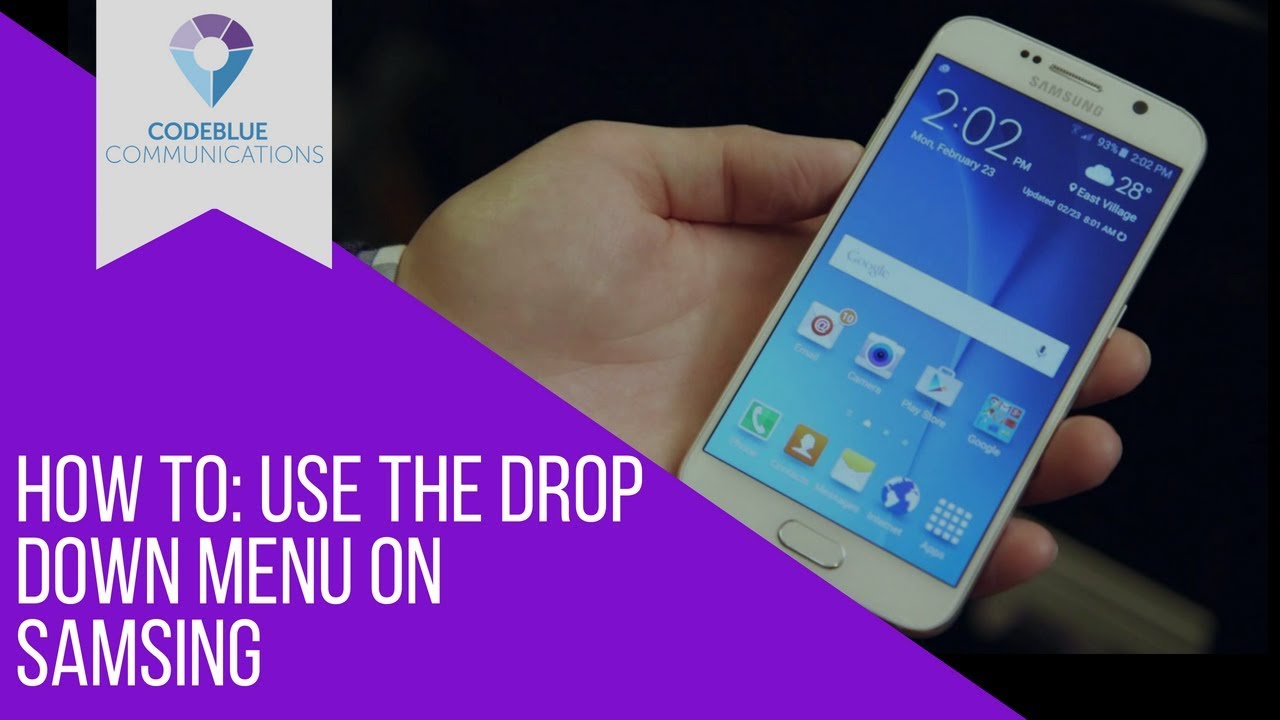 How to: use the drop down menu on Samsung - YouTube