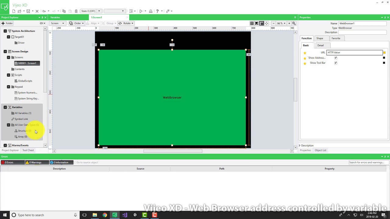 Vijeo XD - Web Browser Address Controlled by a Variable - YouTube