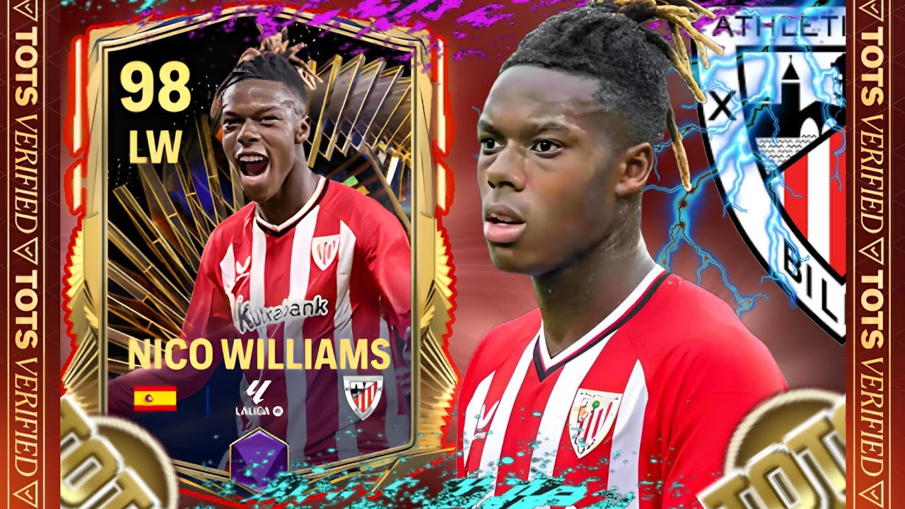 FC MOBILE| NICO WILLIAMS 98 RATED TEAM OF THE SEASON CARD GAMEPLAY ...