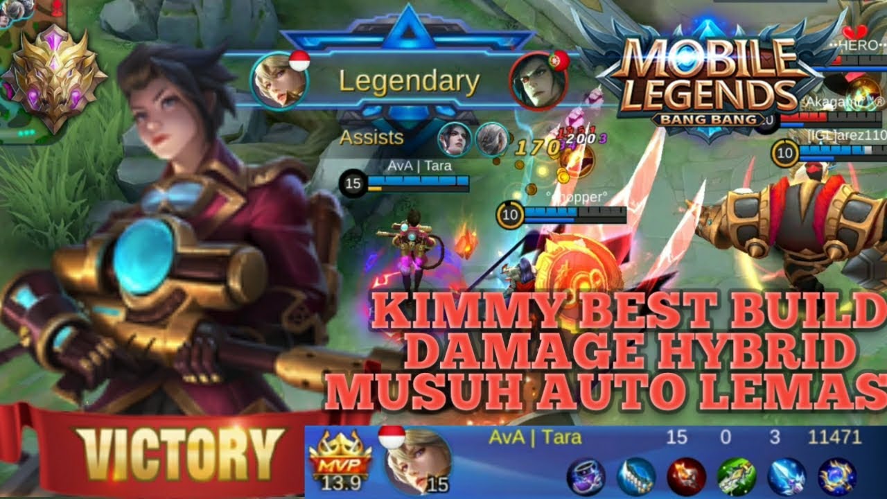 BEST BUILD ITEM KIMMY | DAMAGE SUPER HYBRID !? TUTORIAL GAMEPLAY KIMMY ...