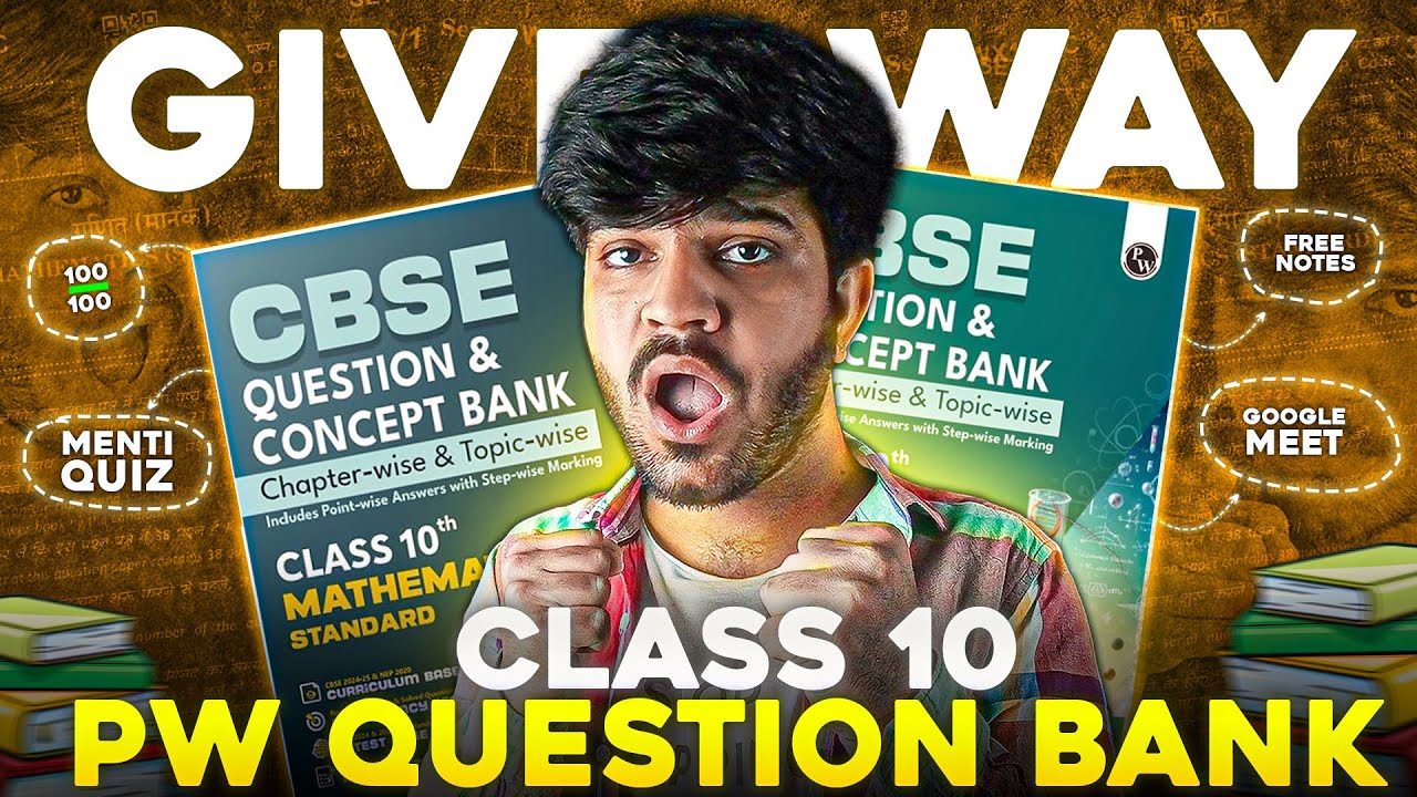 Class 10 PW Question Bank Giveaway😱Menti Quiz Class 10🔥Board Exam 2025 ...