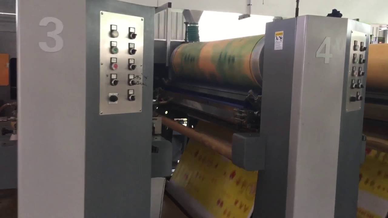 Flexo printer for carton preprint - YouTube