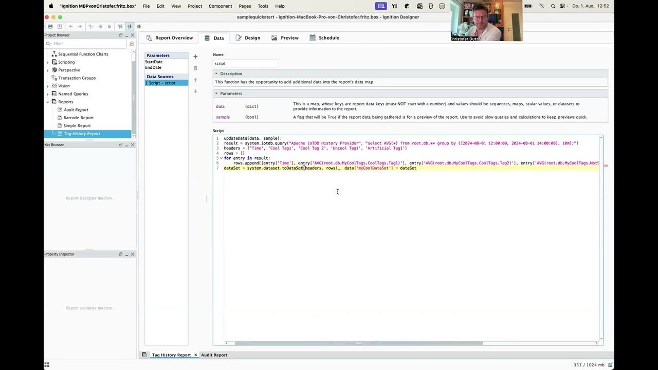 Usage of the Timecho Apache IoTDB Tag Historian script library for Inductive Automation Ignition ...