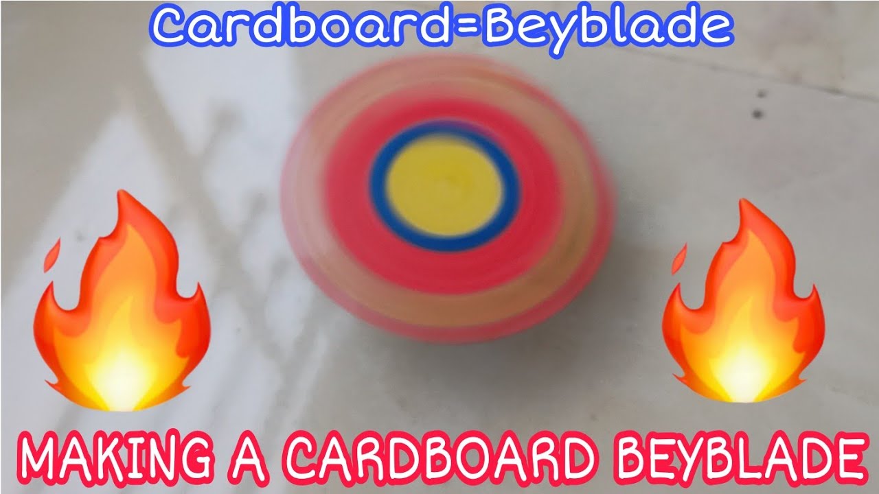 Making Beyblade with cardboard || How to make a cardboard Beyblade ...