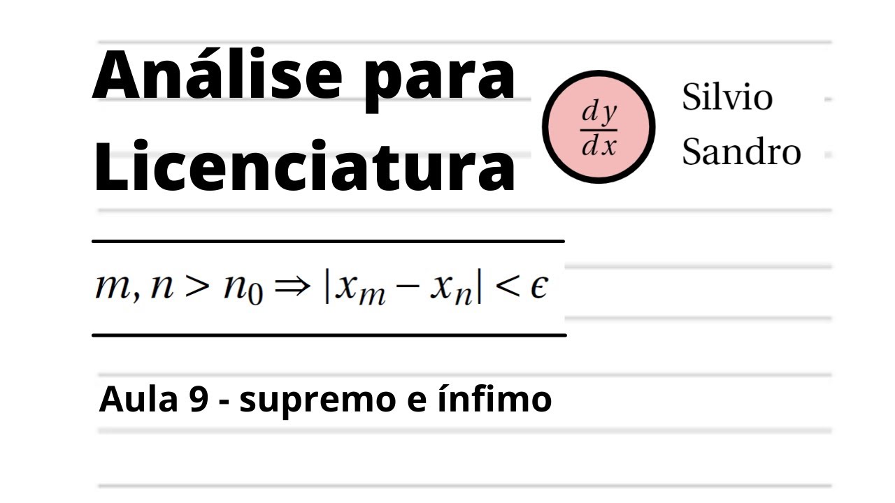 Aula 9 - supremo e ínfimo | análise para licenciatura - YouTube