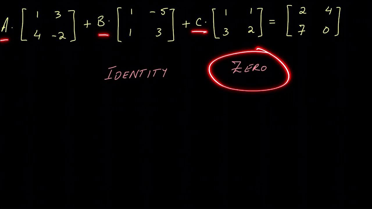 Using identity and zero matrices | Matrices | Post sec Math | Khan ...