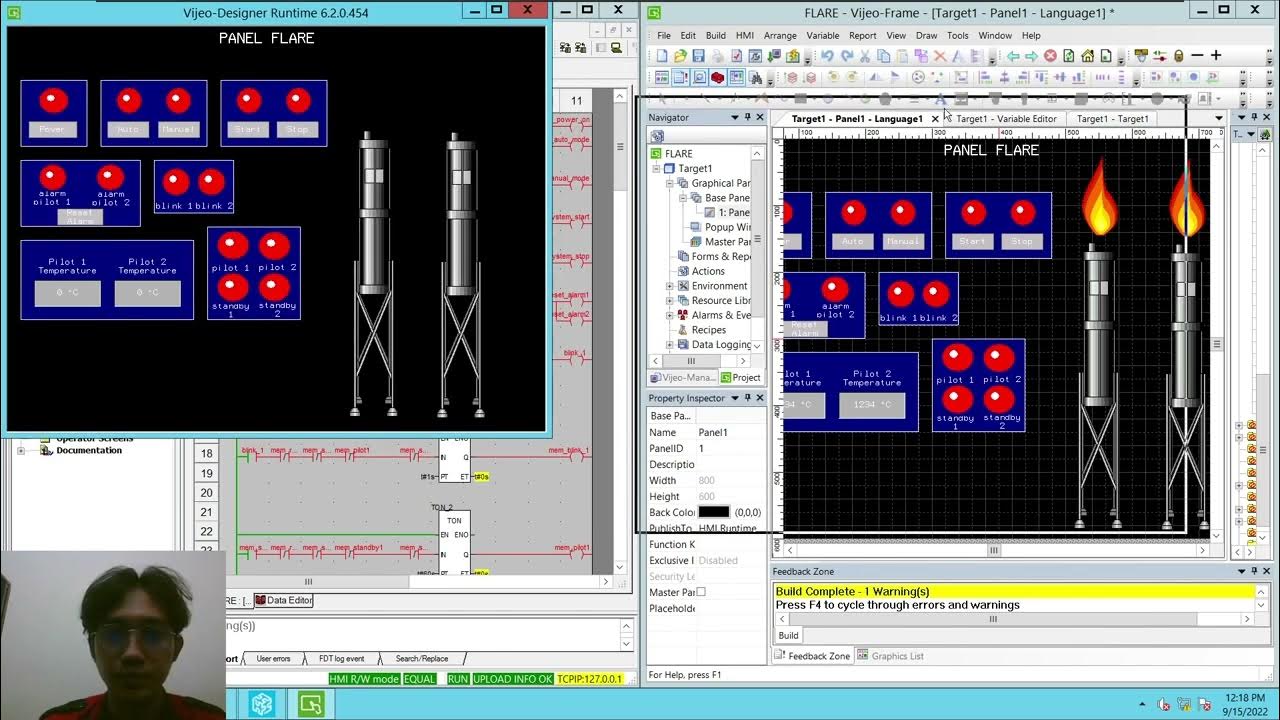 Simulasi Flare Internusa dengan Aplikasi Unity Pro XL dan Vijeo Designer - YouTube