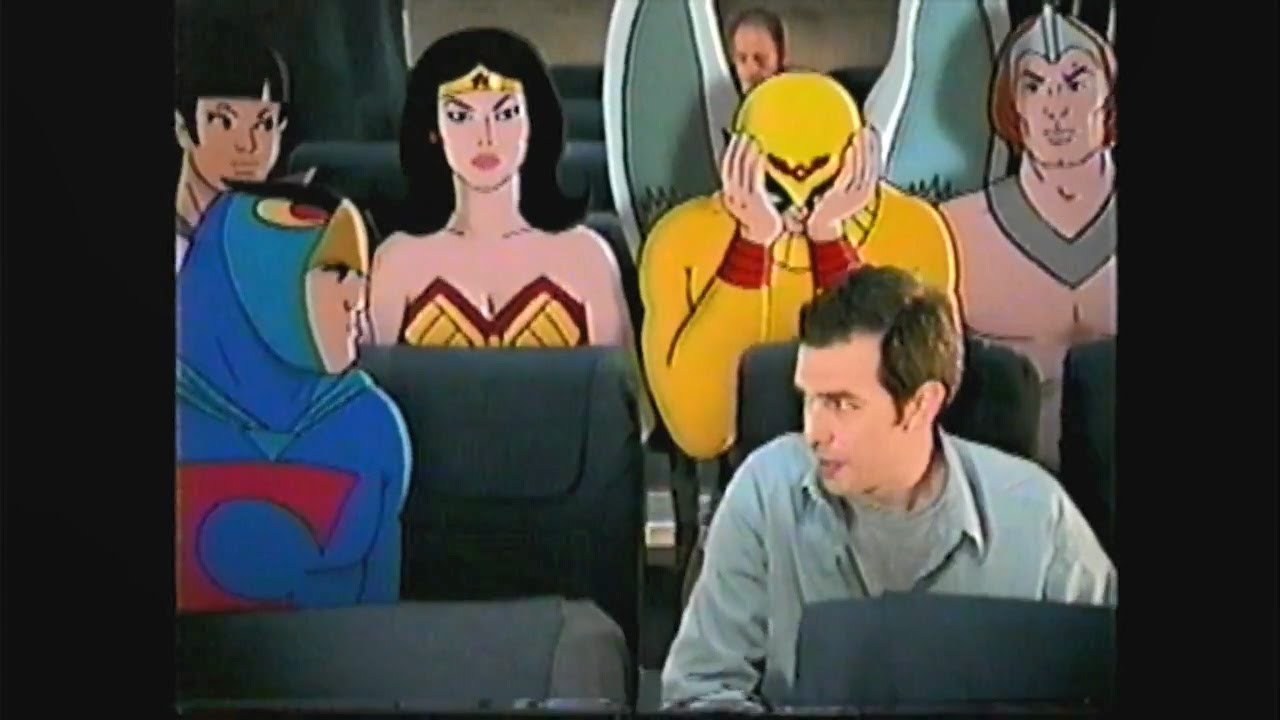 Cartoon Network super heroes on a plane interstitial from 2002 - YouTube