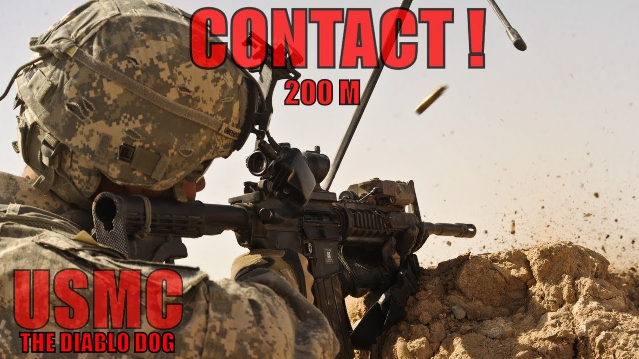 US Marines...Enemy Contact!!! 200 Meters!!! Intense firefight!!! - YouTube
