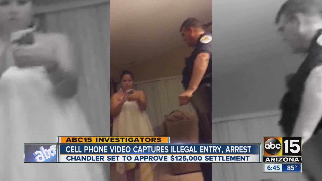 Cell phone captures illegal entry, arrest - YouTube
