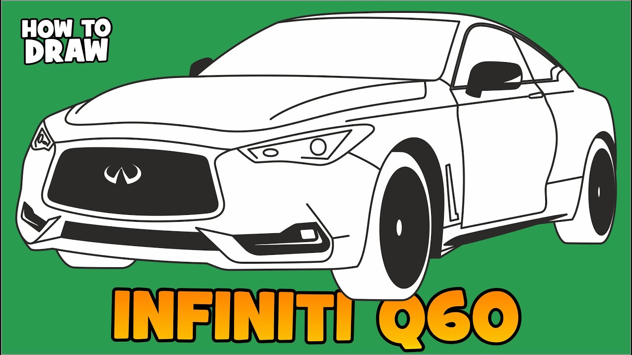 How to draw Infiniti Q60 2016 - YouTube