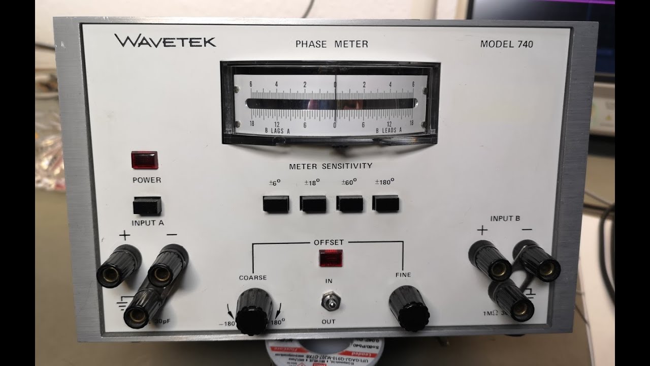 wavetek phase meter model 740 test teardown - YouTube