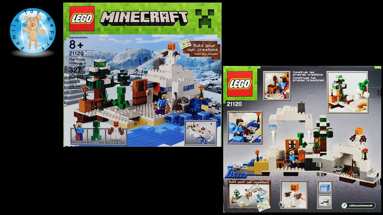 LEGO Minecraft The Snow Hideout 21120 Stop Motion Animation Build ...