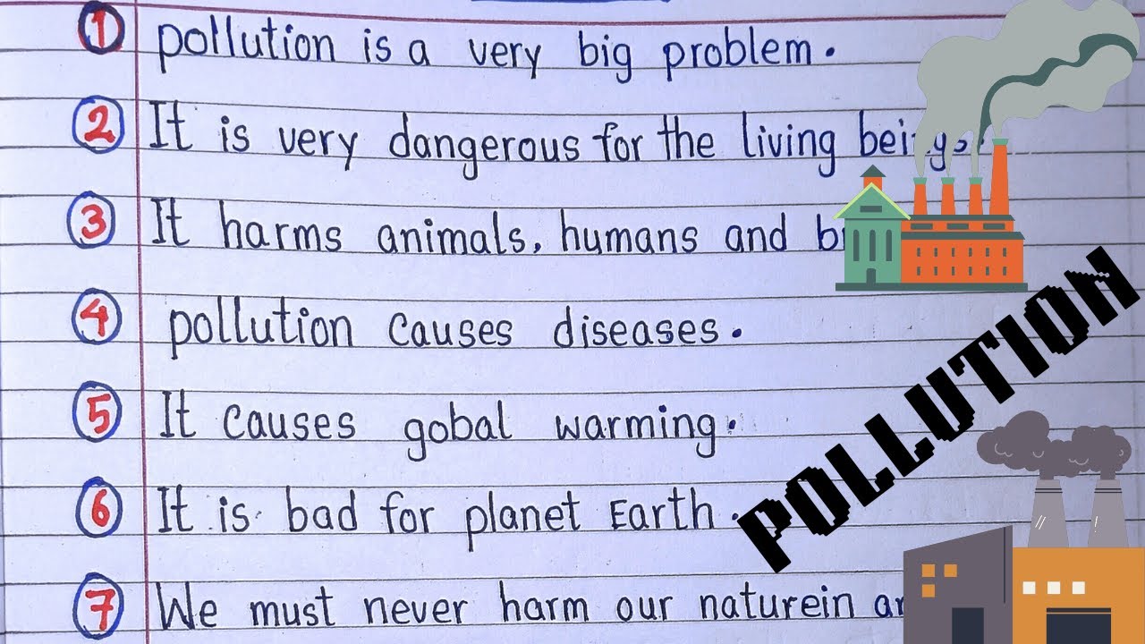 POLLUTION Essay On Pollution In English l Pollution Essay In English ...