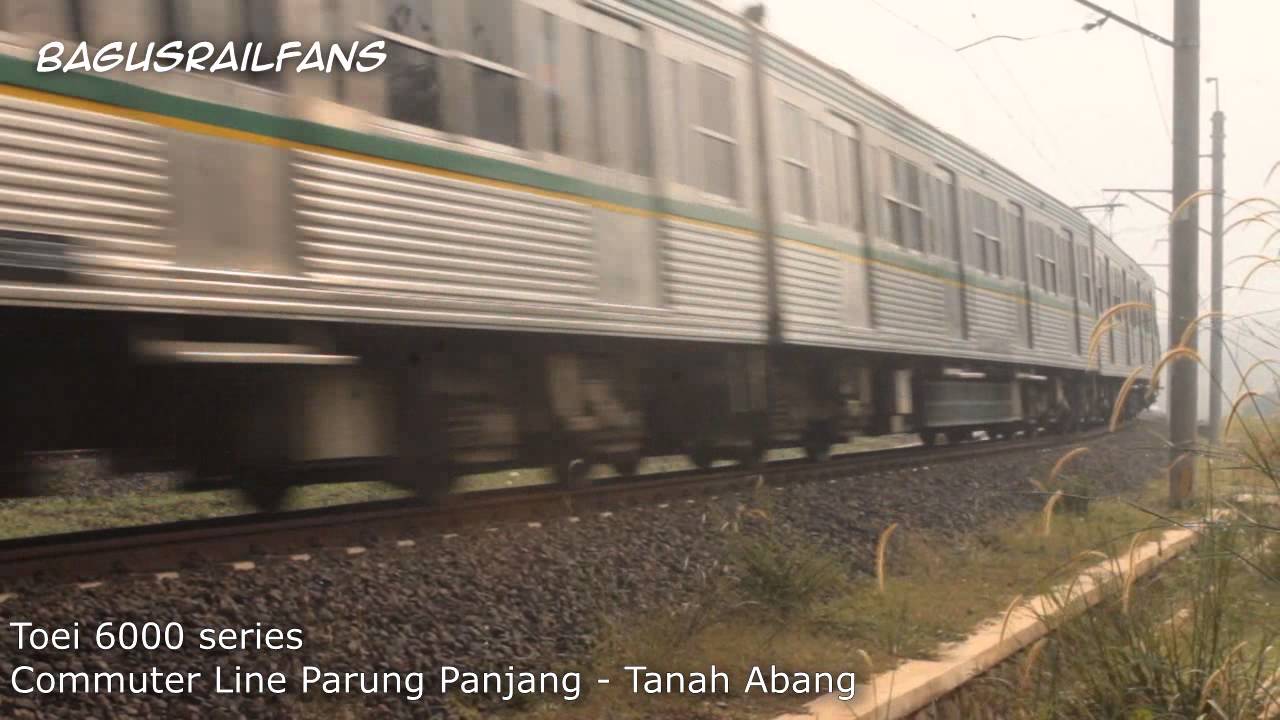 KRL Eks Toei 6000 series melewati tikungan Cimonyong - YouTube