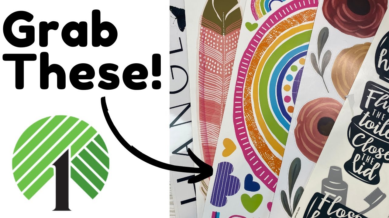 GENUIS DOLLAR TREE DIY CRAFTS Using Wall Decals - YouTube