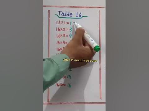 Table 16 || Table 16 Trick #mathstricks #mathtricks - YouTube