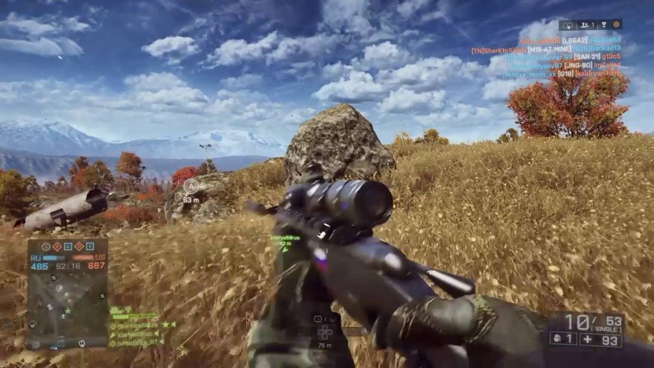 BF4 No scope or Quick scope always ps4. - YouTube