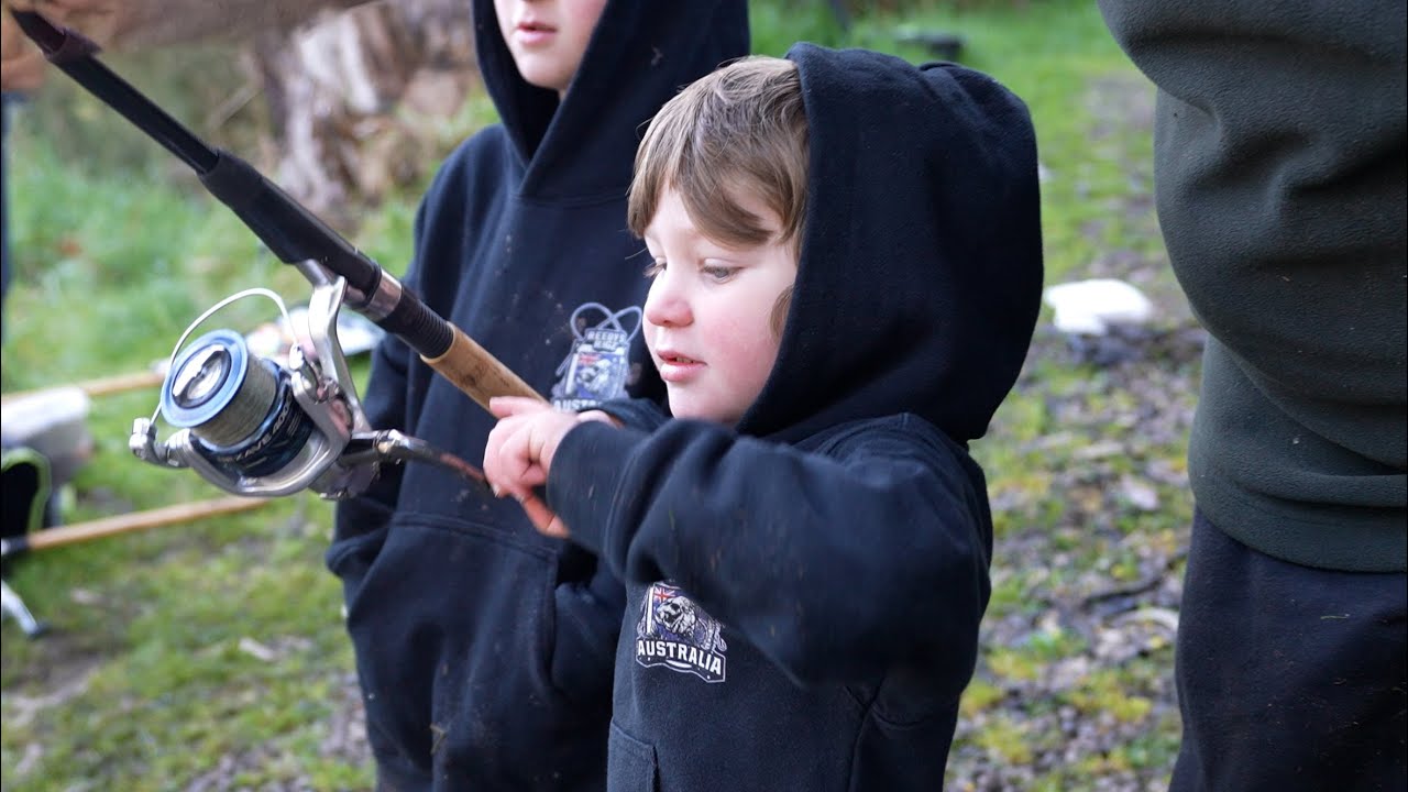 Trout Opening Victoria - Kids Catching Huge Dogs - YouTube