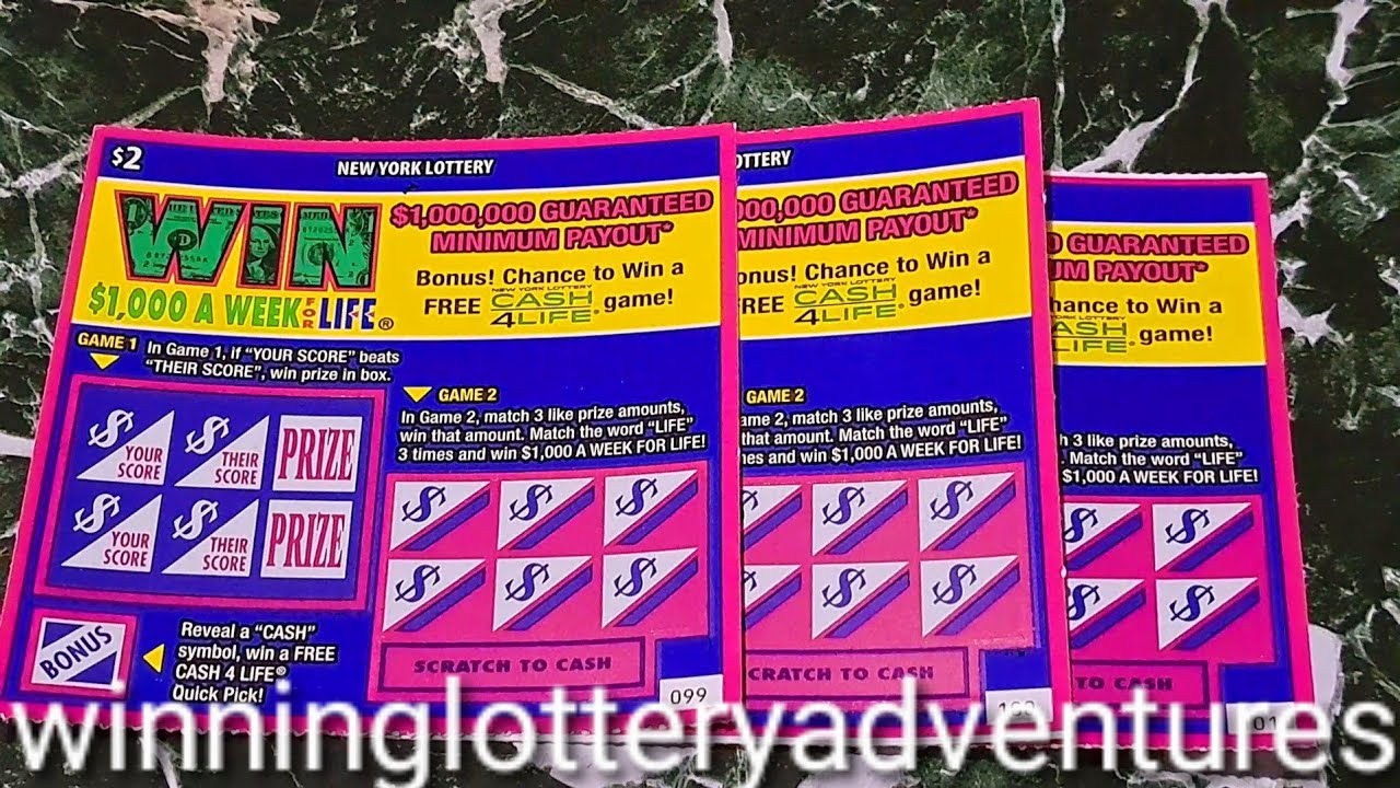 WIN $1,000 A WEEK FOR LIFE $2 NY LOTTERY SCRATCH OFFS (Set of 3) - YouTube