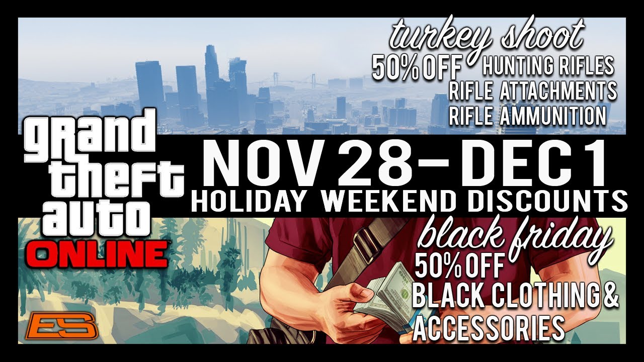 "GTA ONLINE SPECIAL DISCOUNT" WEEKEND! 50% DISCOUNTS ON WEAPONS ...