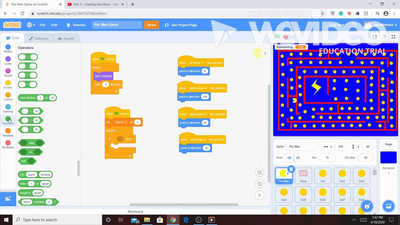 How to make the Pac Man Game (Part 3) - YouTube