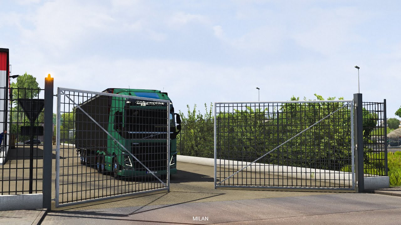 Animated gates in companies v3.8 - Euro Truck Simulator 2 Mod - YouTube