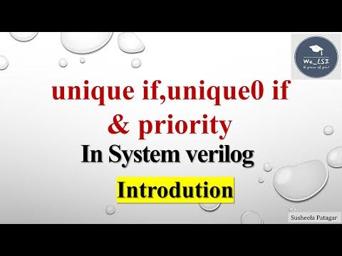 unique if,unique0 if & priority if in System verilog - YouTube