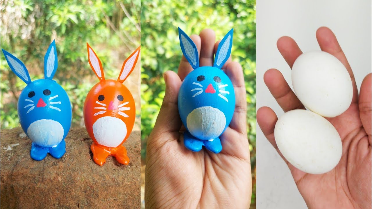 Egg Shell Bunny Making Ideas | Egg Shell Craft Ideas | Craft Using ...