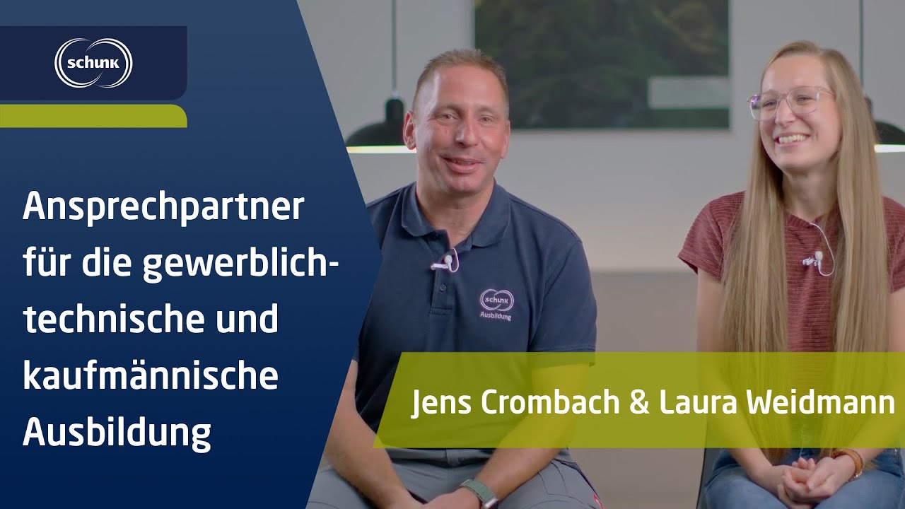 Personalprofis: unsere Ausbilder*innen Jens & Laura | Schunk Karriere ...