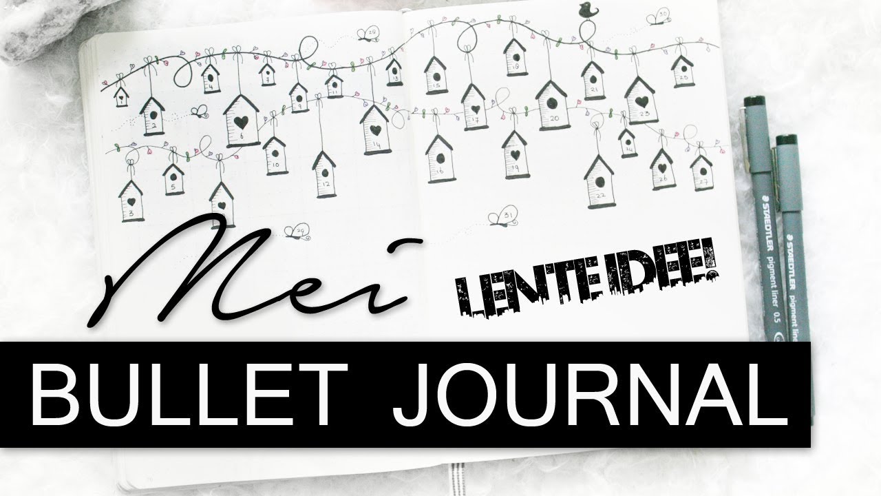 Bullet Journal Mei Spread Nederlands: Lente idee! - YouTube
