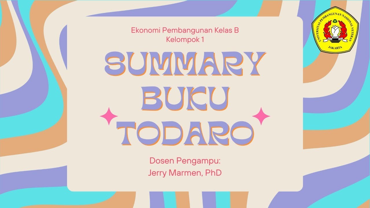 TUGAS SUMMARY BUKU TODARO KELOMPOK 1 - YouTube