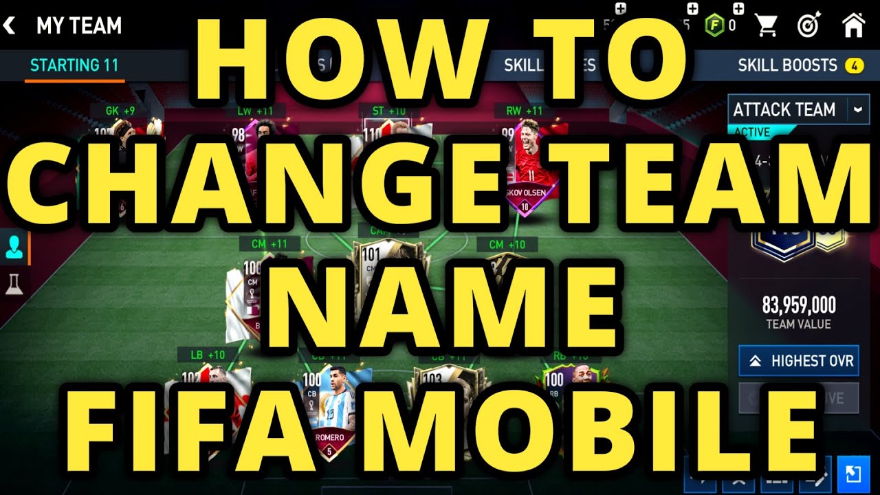 How To Change Team Name Fifa Mobile | Fifa Mobile Hindi - YouTube