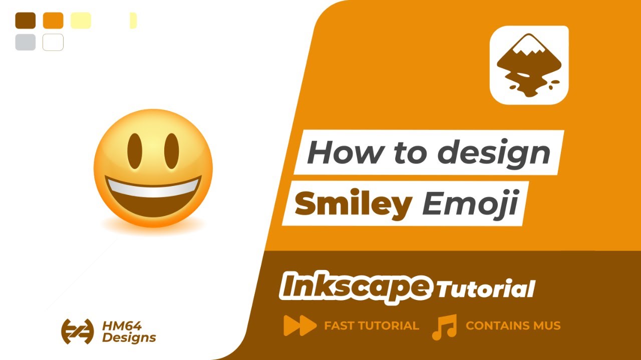 Inkscape Fast Tutorial for Beginners: Design Smiley Emoji - YouTube