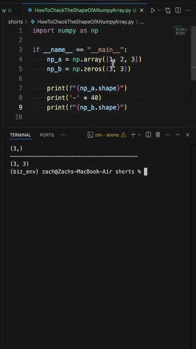 How To Check The Shape Of A Numpy Array Youtube