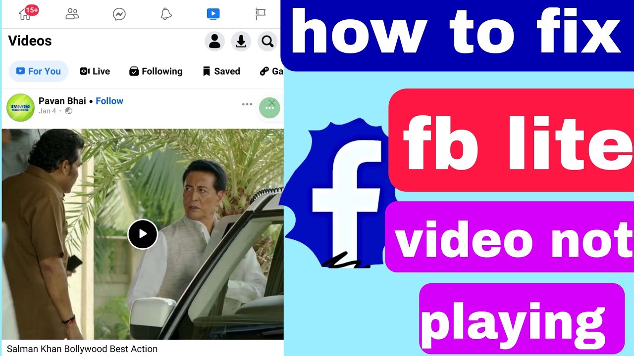 how to fix Facebook lite video not playing problem 2023 - YouTube