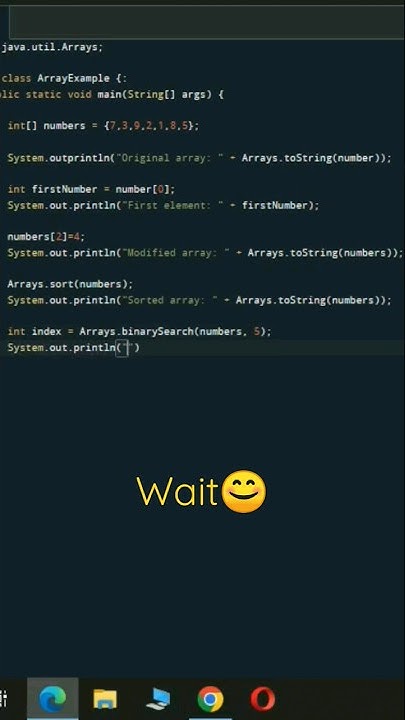 Java Array Operations Example | #shorts #shortvideo #short #java - YouTube