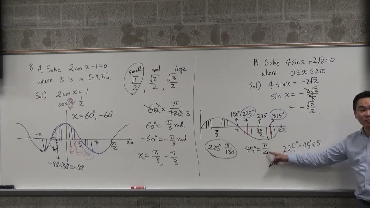 Precalculus Trigonometric Functions Review part 2 - YouTube