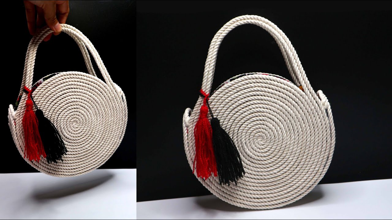 Ide Kreatif Tas dari Tali | DIY Circle Rope Bag - YouTube