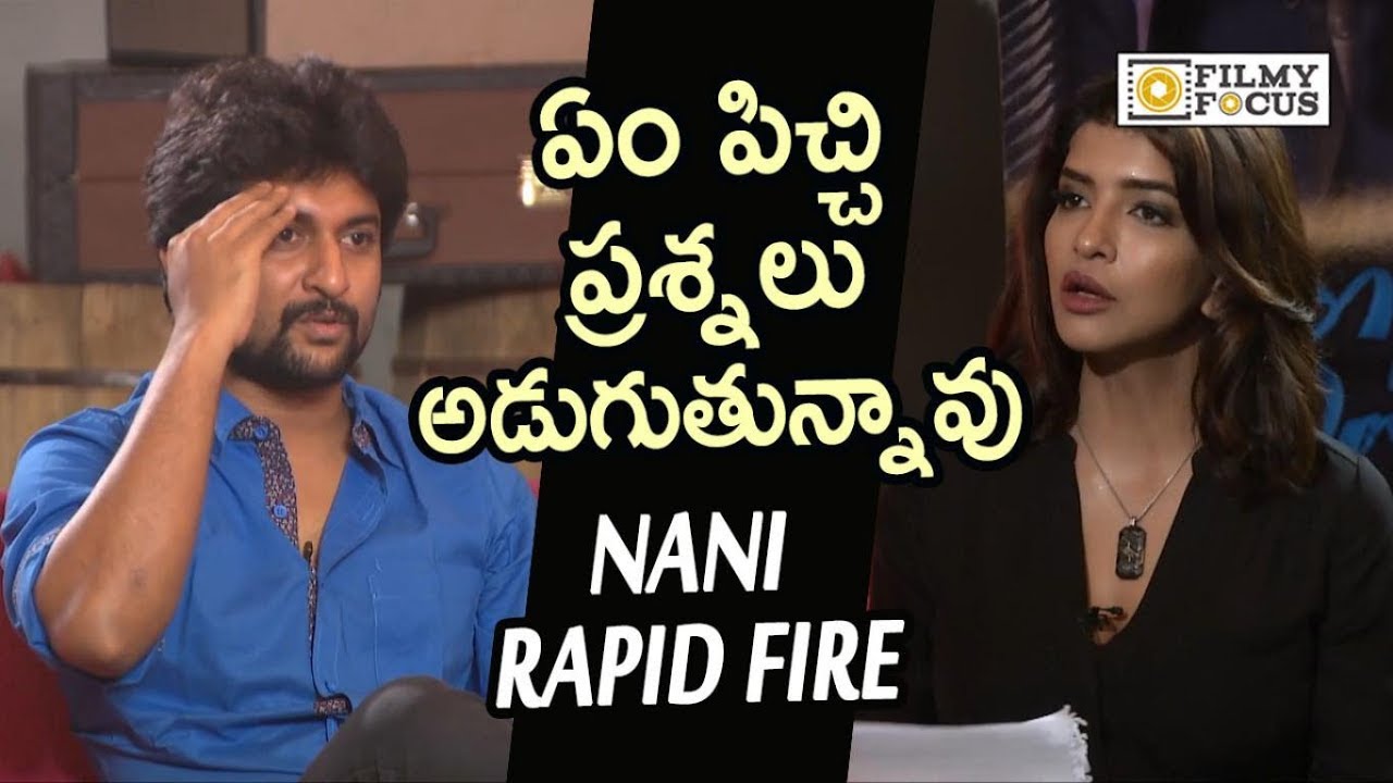 Nani Angry on Manchu Lakshmi in Live Interview || Nani Rapid Fire ...