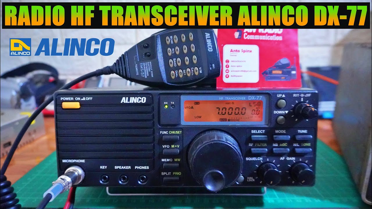 radio hf transceiver alinco dx-77 - YouTube