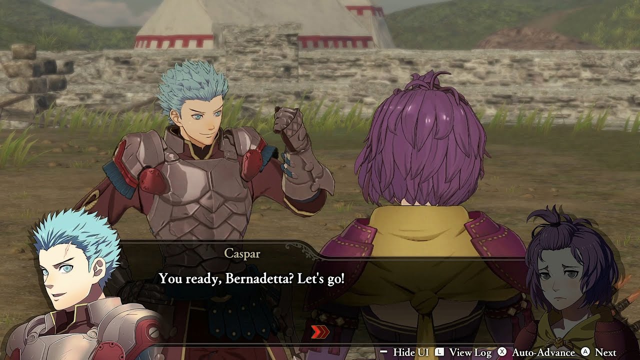 Bernadetta & Caspar Level C Support Conversation - Fire Emblem Warriors ...