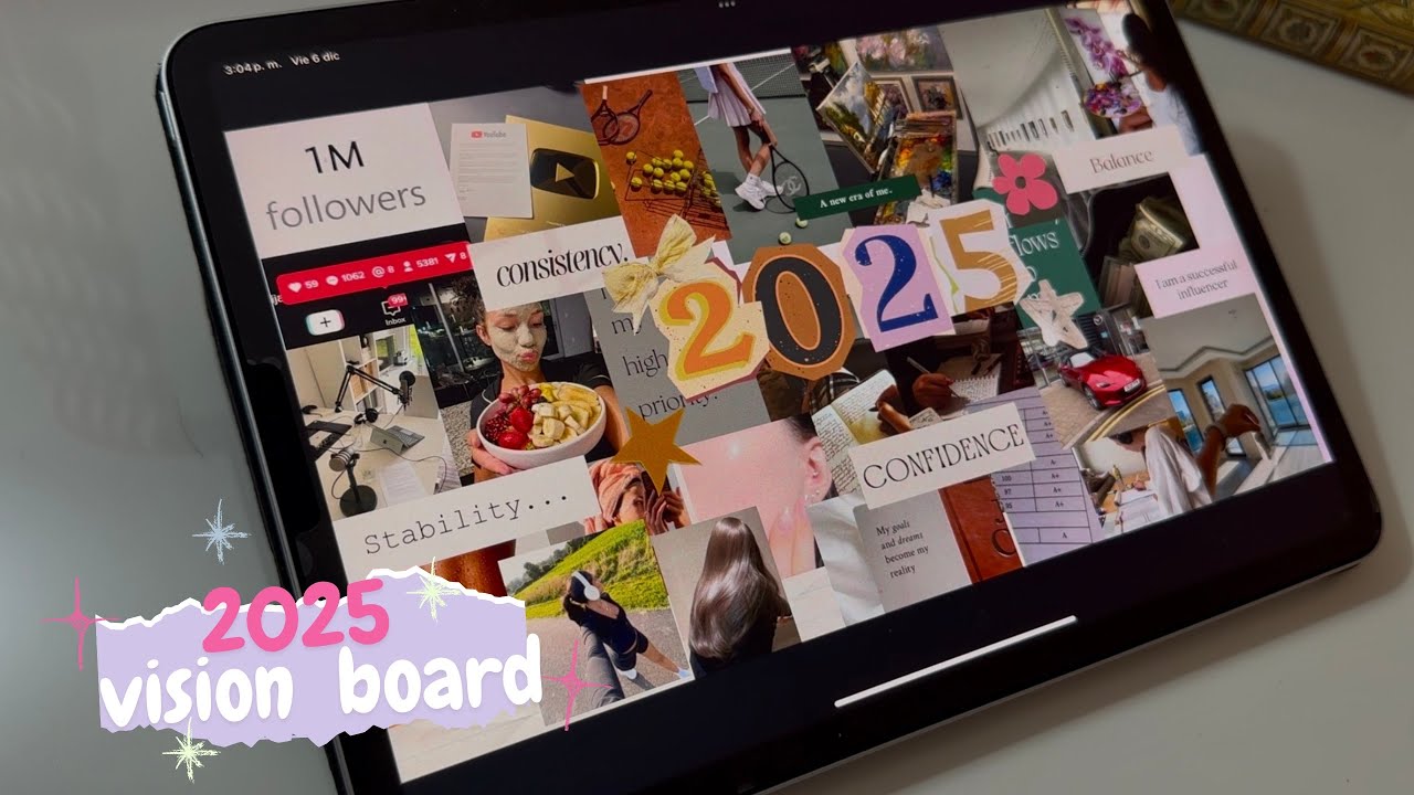 Cómo hacer un vision board fácil en Canva | vision board 2025 - YouTube