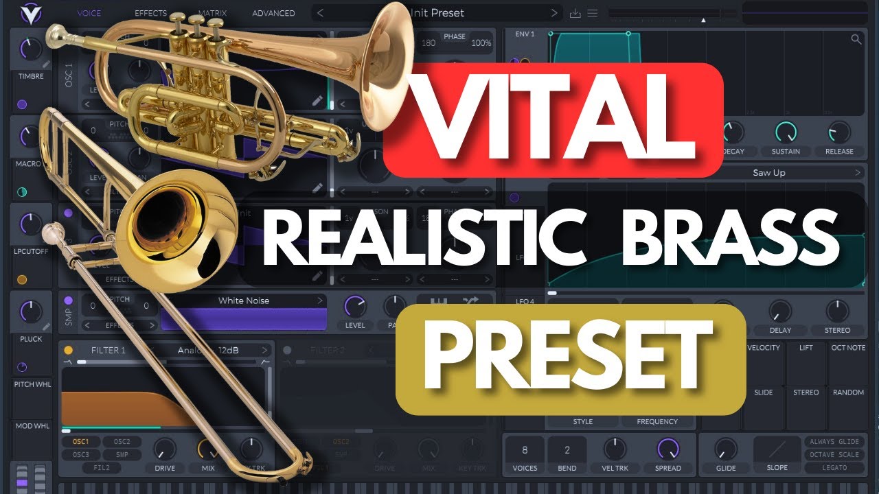 How to Create Realistic Brass preset in Vital. - YouTube
