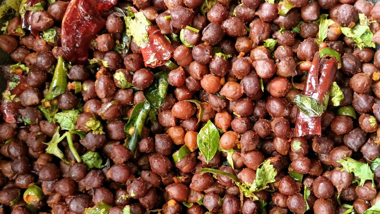Black chickpeas curry | kala chana fry | Black chana fry | Kommu ...
